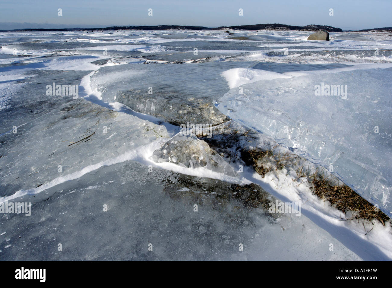 Ice formations at the seashore Stock Photo - Alamy