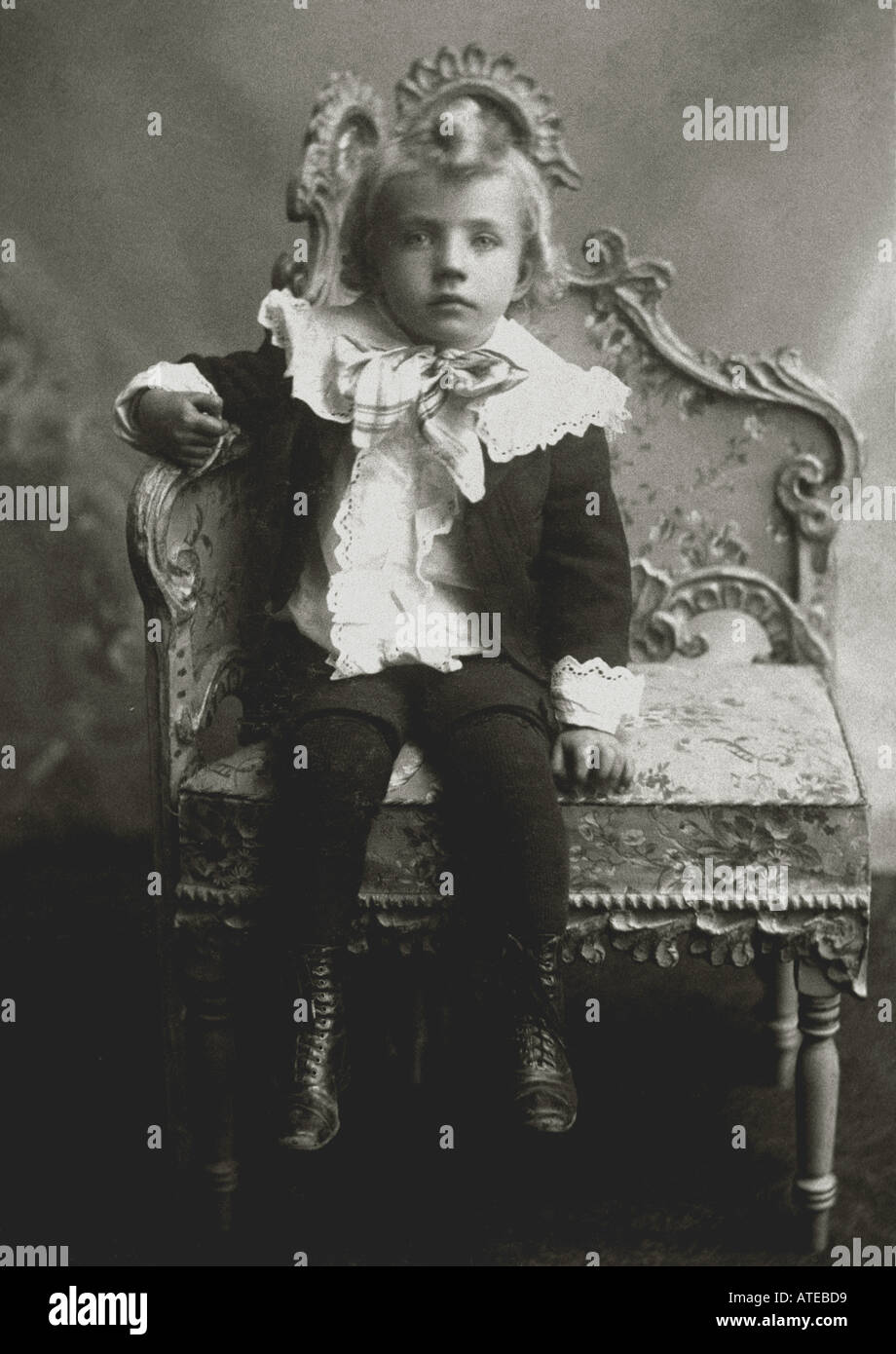 Boy in Victorian Attire From a matte collodion cabinet card by Cochran ...