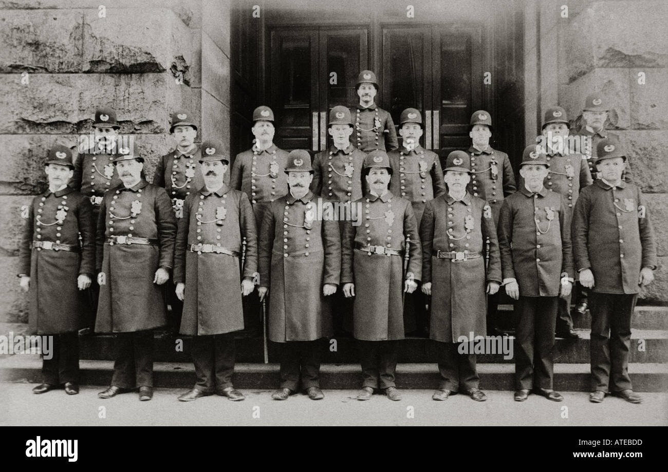 Police Officers Cincinnati Ohio circa 1890 From a mounted albumen print ...