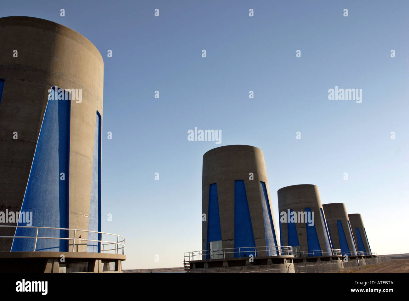 Turbine stack on the Gardner Dam Stock Photo - Alamy
