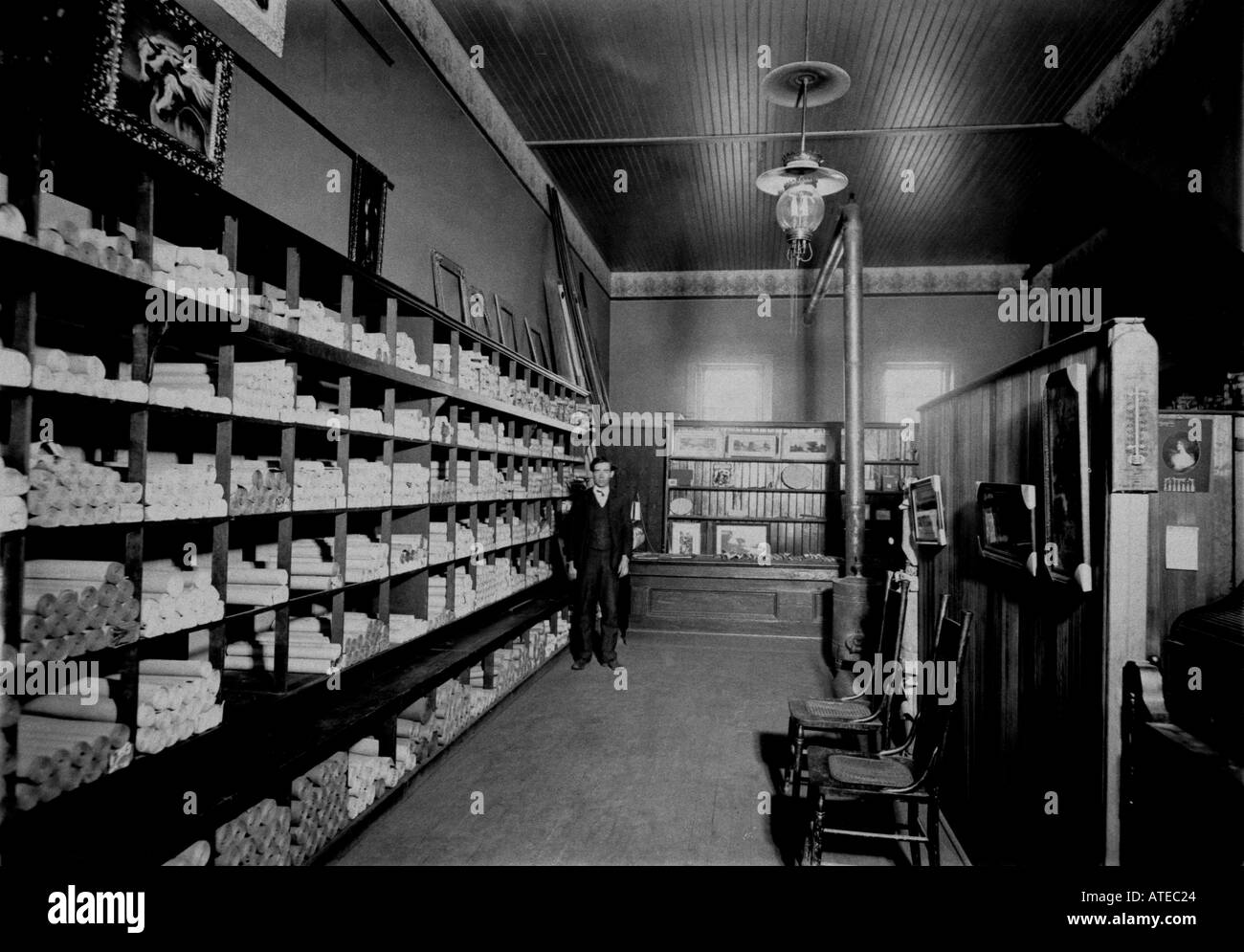 Wallpaper Store Interior circa 1910 Stock Photo - Alamy