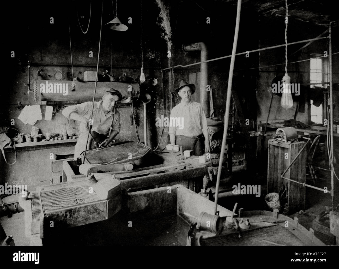 Radiator Repair Shop Interior circa 1900 Stock Photo - Alamy