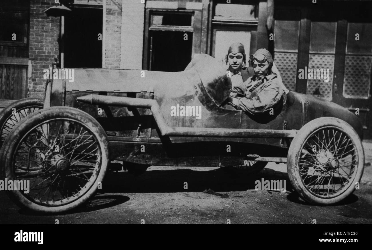 Driver and Mechanic in Boat tail Racer circa 1920 Stock Photo - Alamy