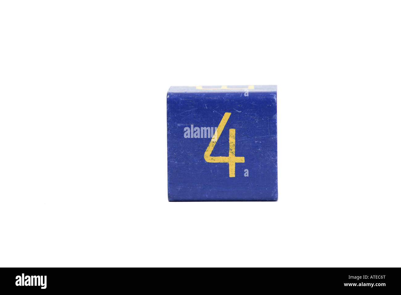 Number 4 Wooden Block Stock Photo - Alamy