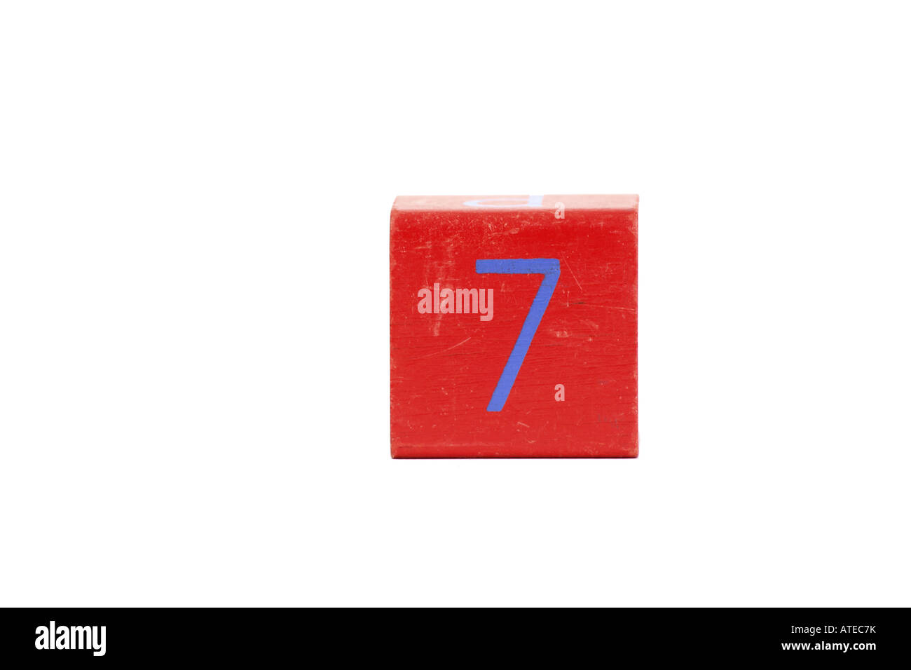 Number 7 Wooden Block Stock Photo - Alamy