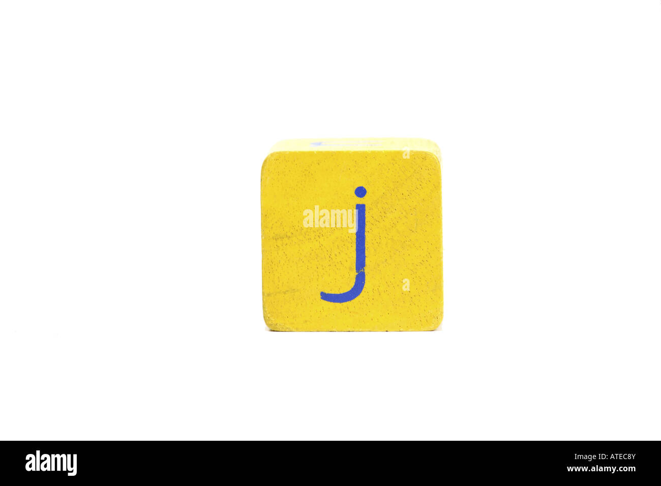 Letter J Wooden Block Stock Photo - Alamy