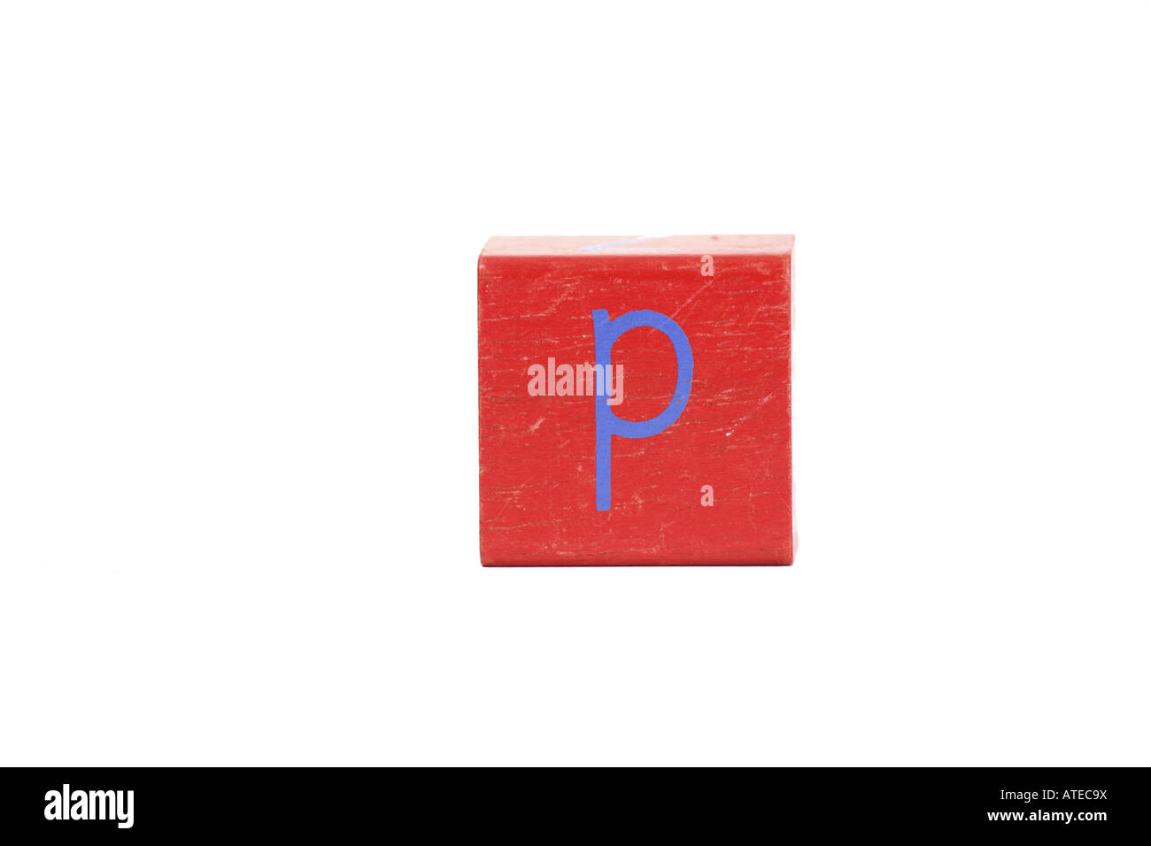 Letter P Wooden Block Stock Photo - Alamy