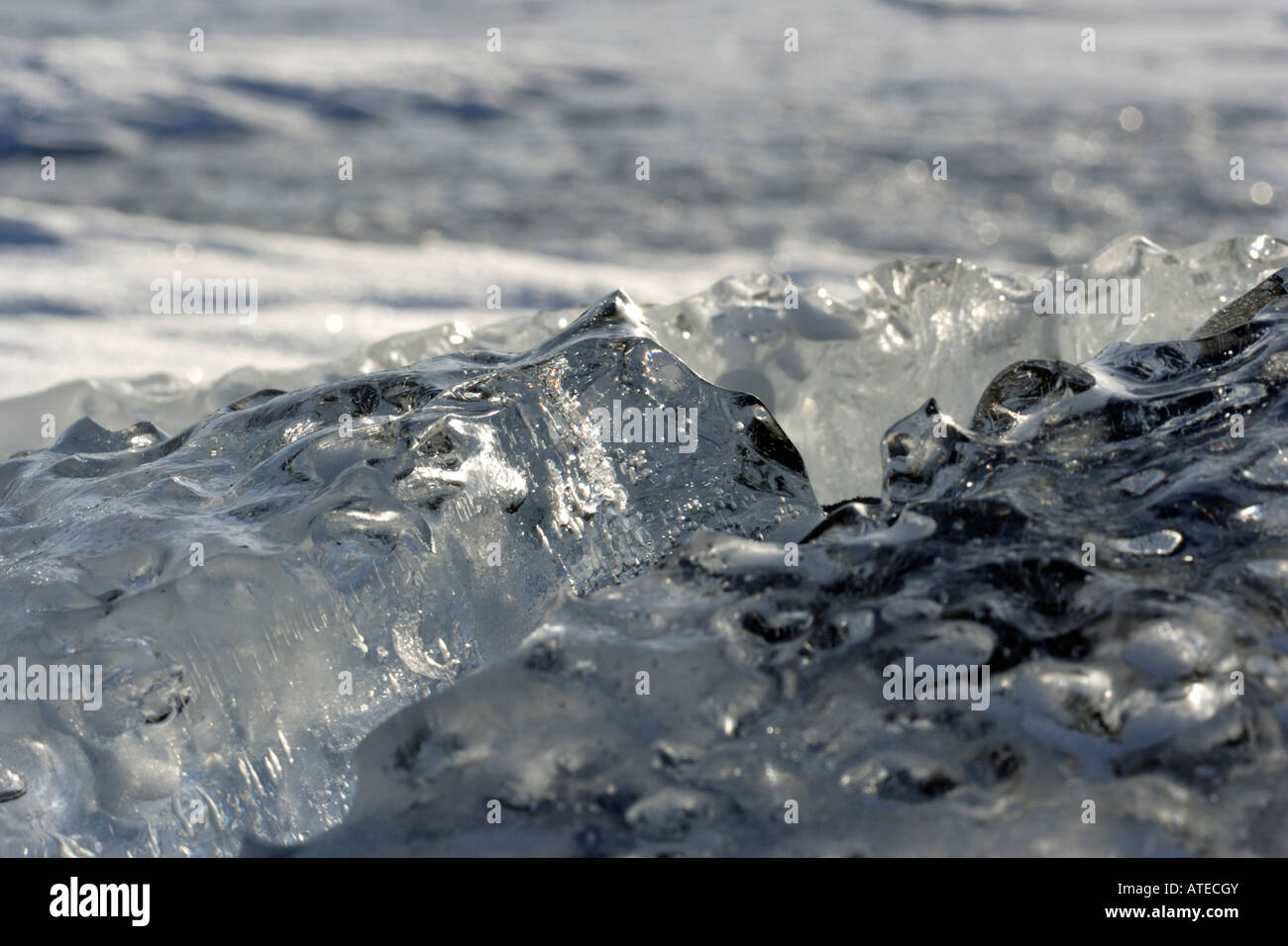 Ice formations at the seashore Stock Photo - Alamy