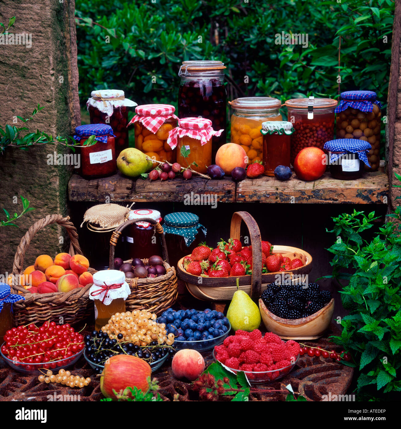 Products of fruit and berries Stock Photo - Alamy