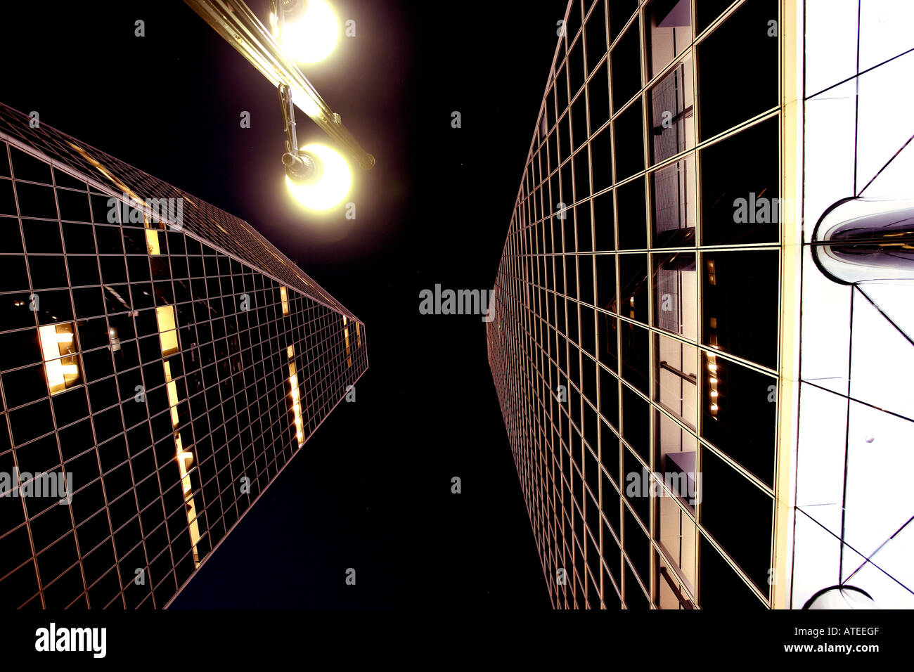 Night view of the Hill Towers in Regina Stock Photo - Alamy