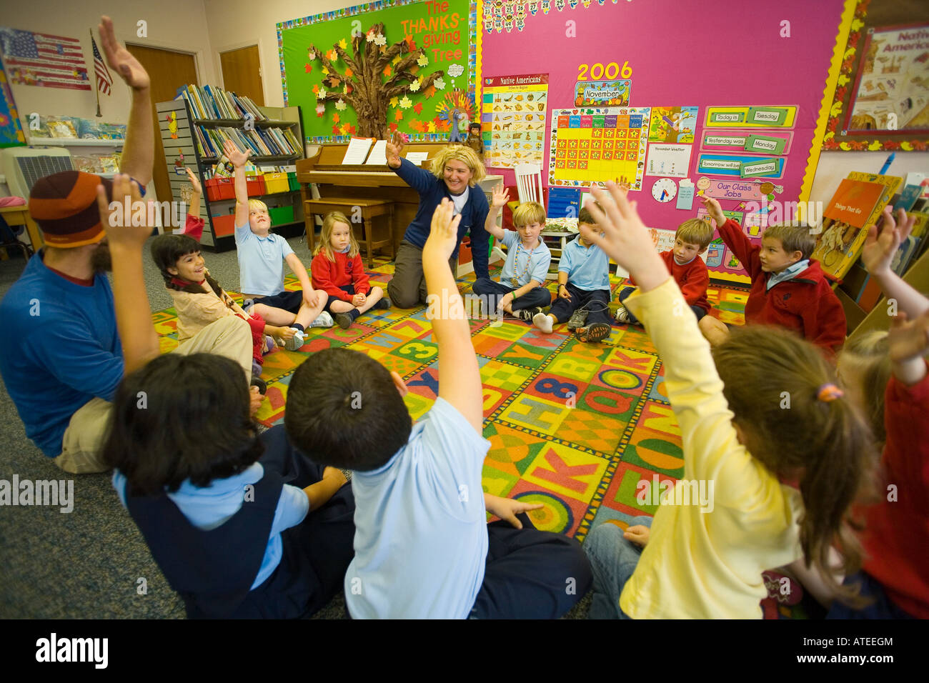 High school students raise hi-res stock photography and images - Alamy