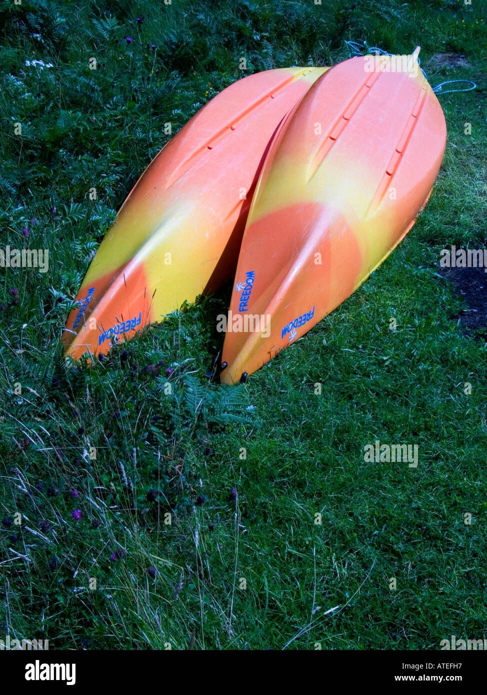 Upturned canoes hi-res stock photography and images - Alamy