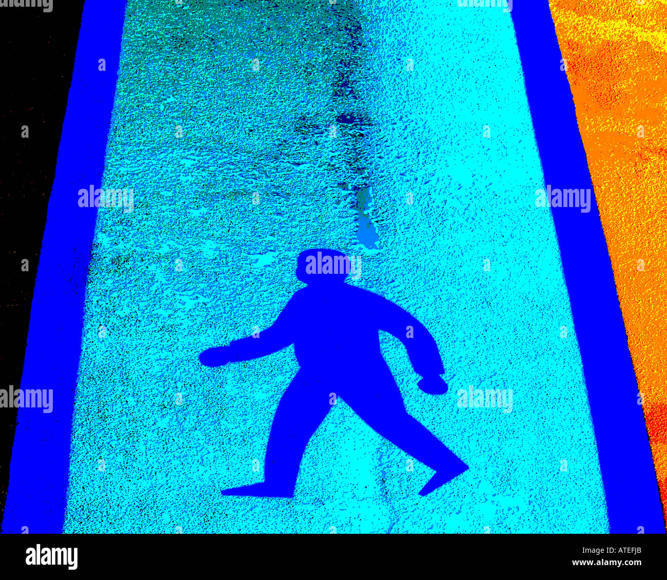 Blue painted figure hi-res stock photography and images - Alamy