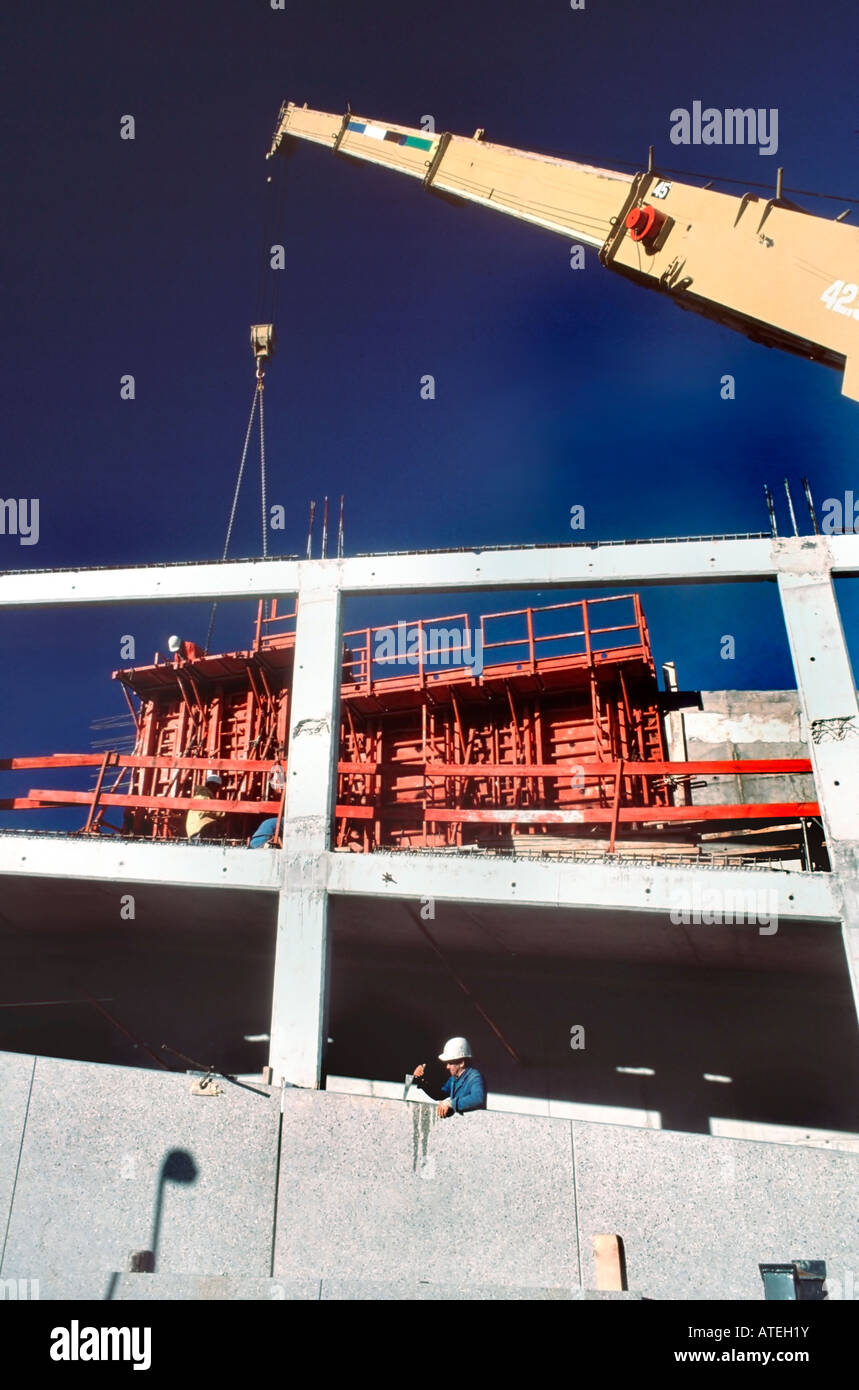 PARIS France, "Construction Site" with Crane on "Airport Parking" in ...