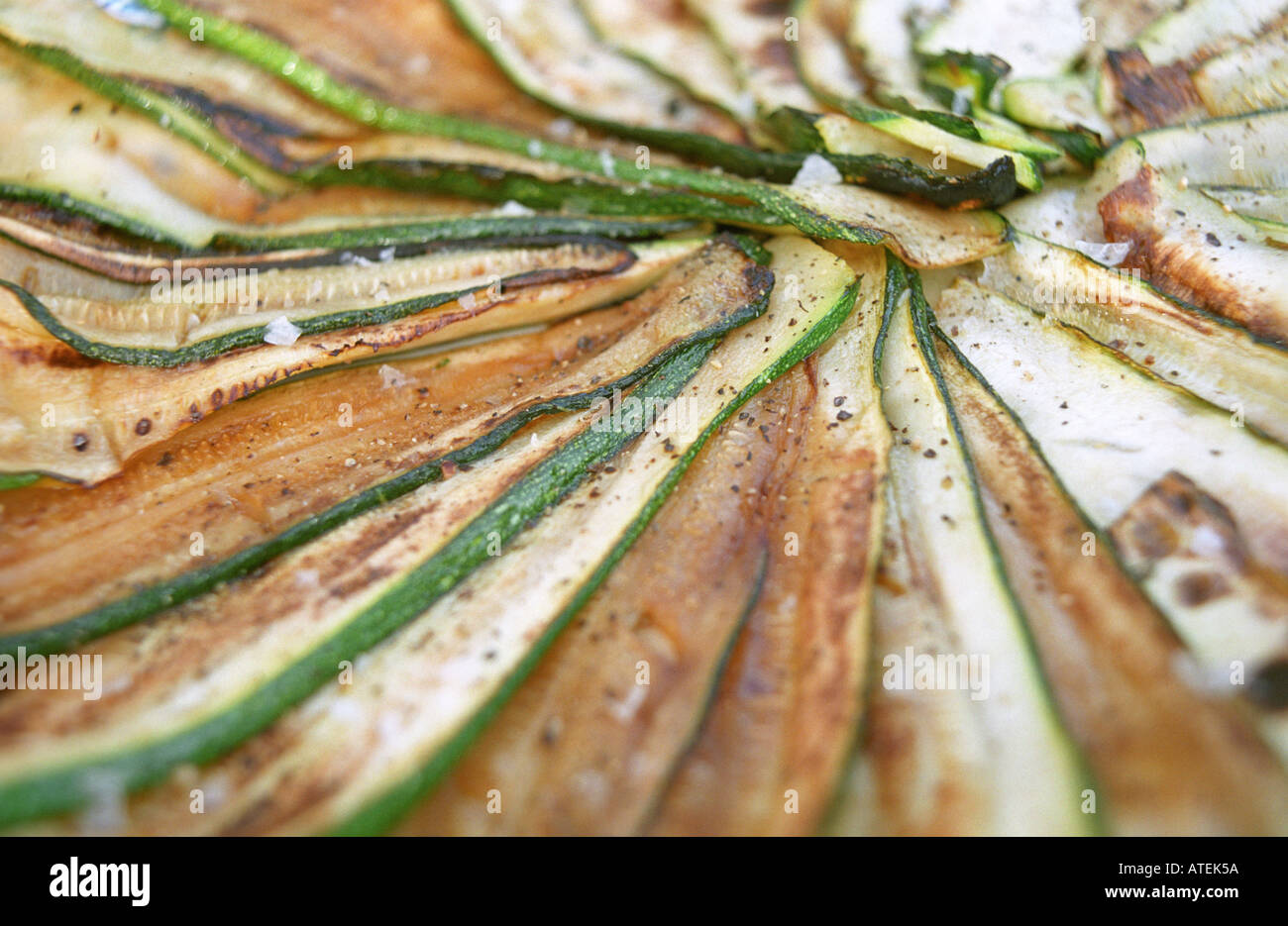 fried courgette slices Stock Photo - Alamy