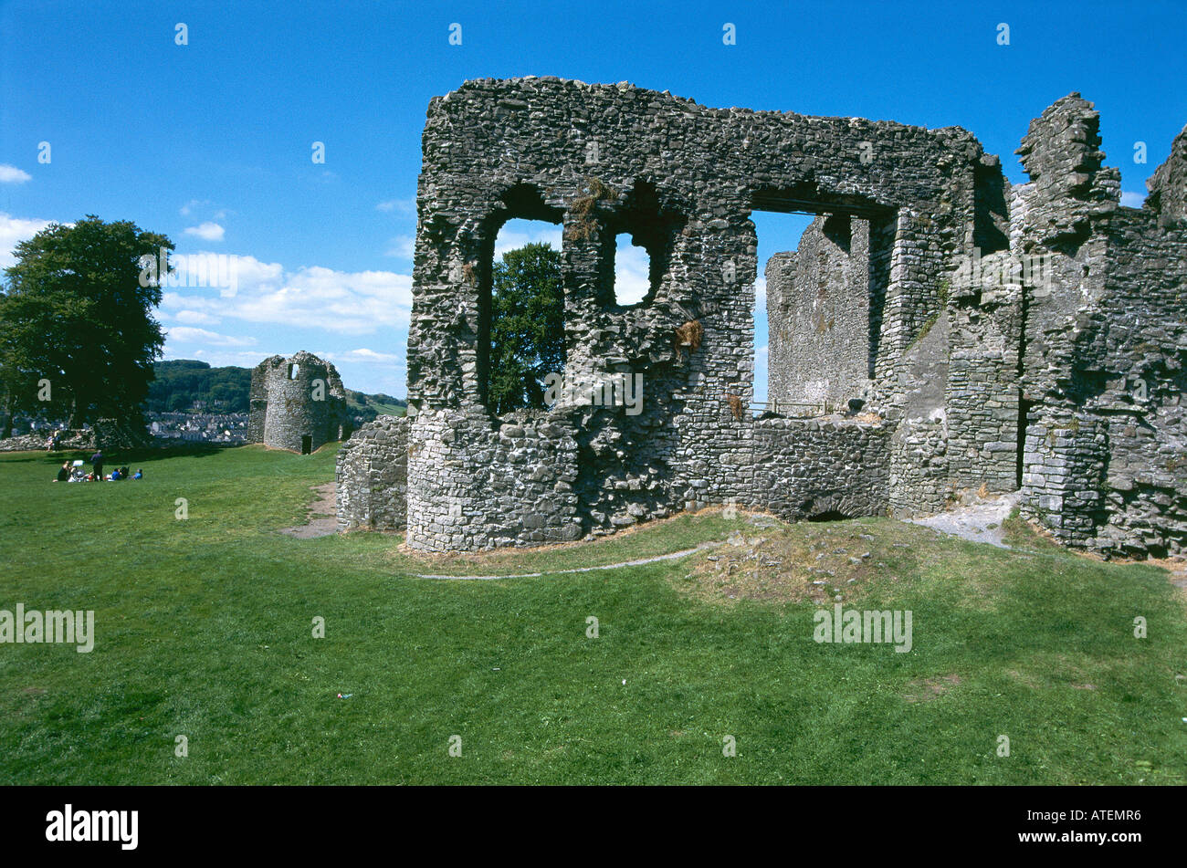 Amongst the scattered ruins of 14th century Kendal Castle birthplace of ...