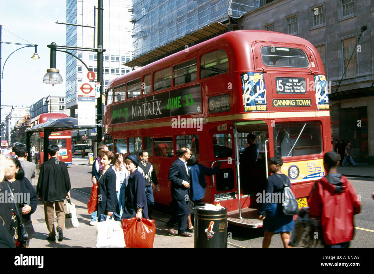 Rushing to catch the No 15 bus as it makes a stop off at Marble Arch ...