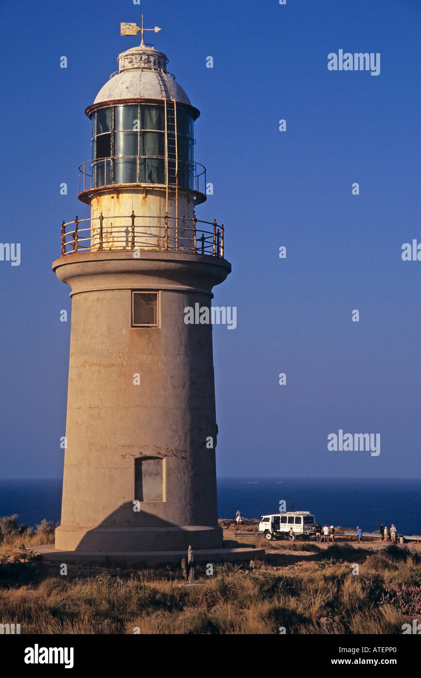 The Vlamingh Head lighthouse at Exmouth a township built in 1967 to ...