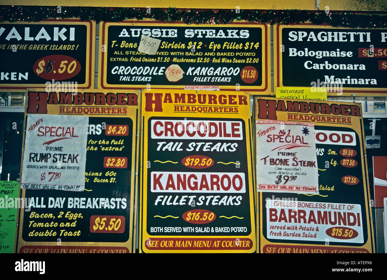 Crocodile on menu Stock Photo - Alamy