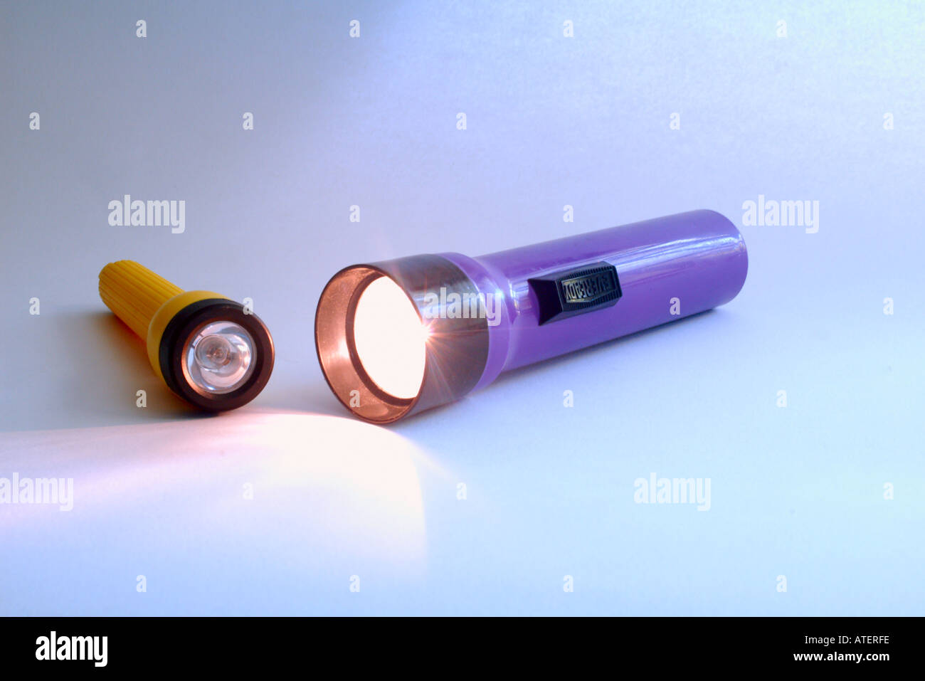 two Flash lights Stock Photo - Alamy