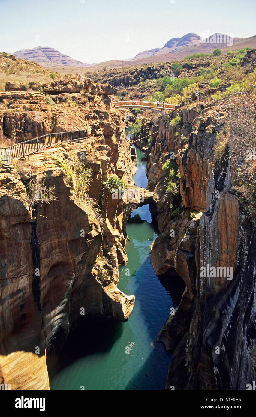 The view into Bourke s Luck Potholes with its pools and cauldrons of ...