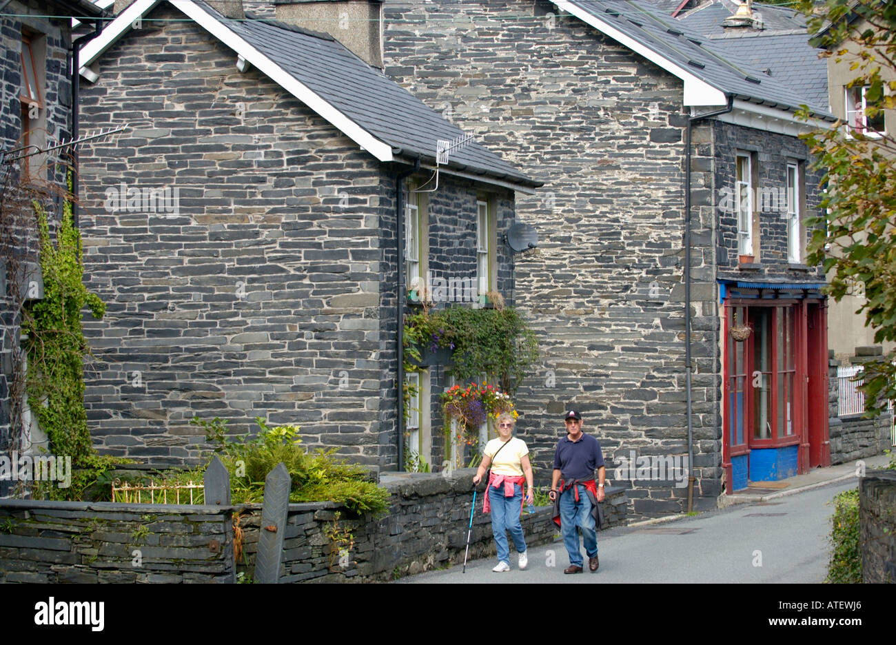 Stone built houses constructed during slate industry boom in 19th ...