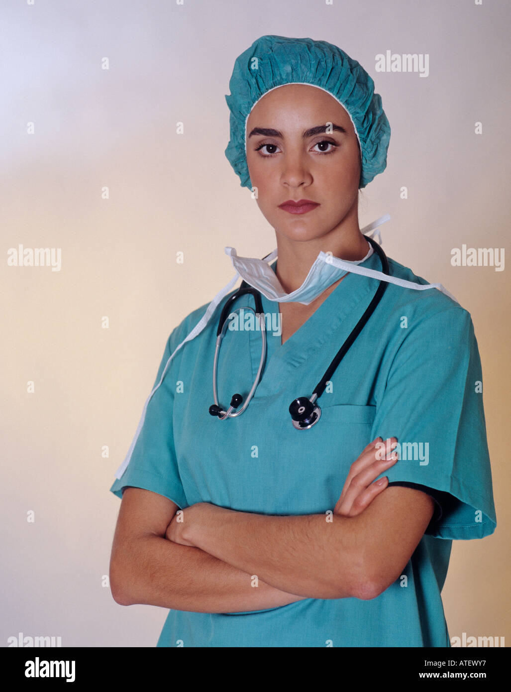 Female doctor in operating gown Stock Photo - Alamy
