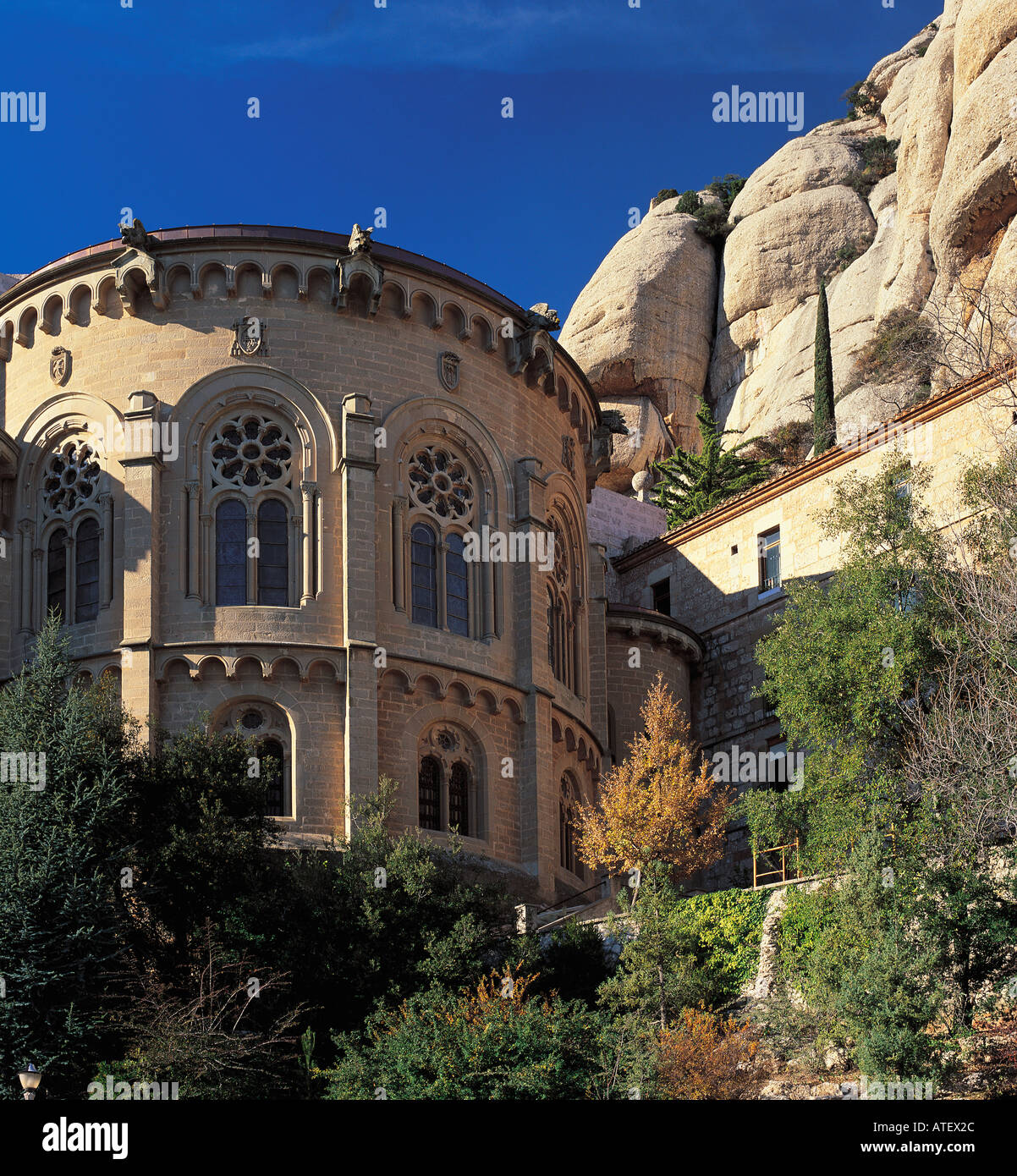 Buildings at Montserrat Monastery Catalonia Spain Stock Photo, Royalty ...