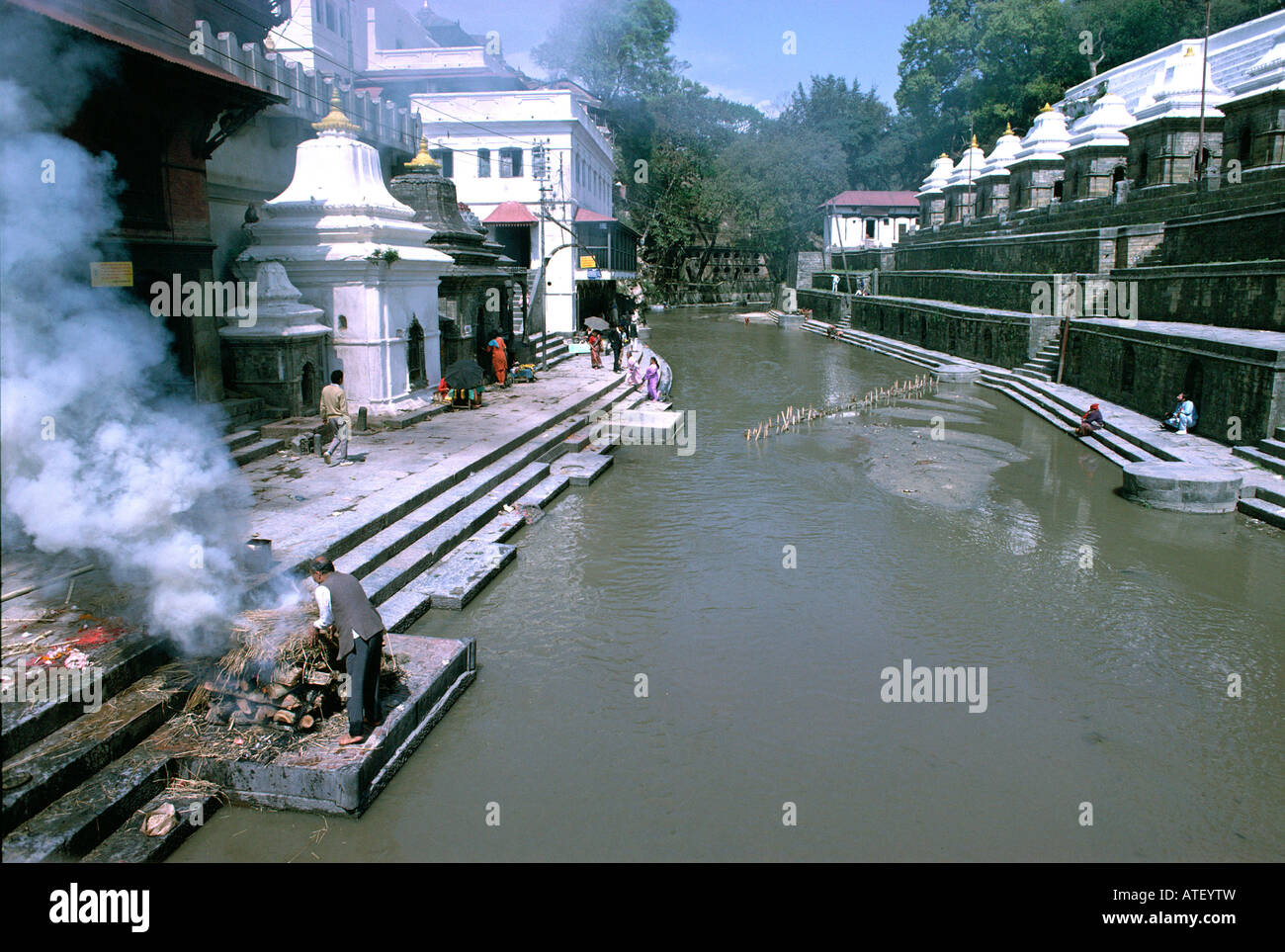 Holy Bagmati River Stock Photo - Alamy