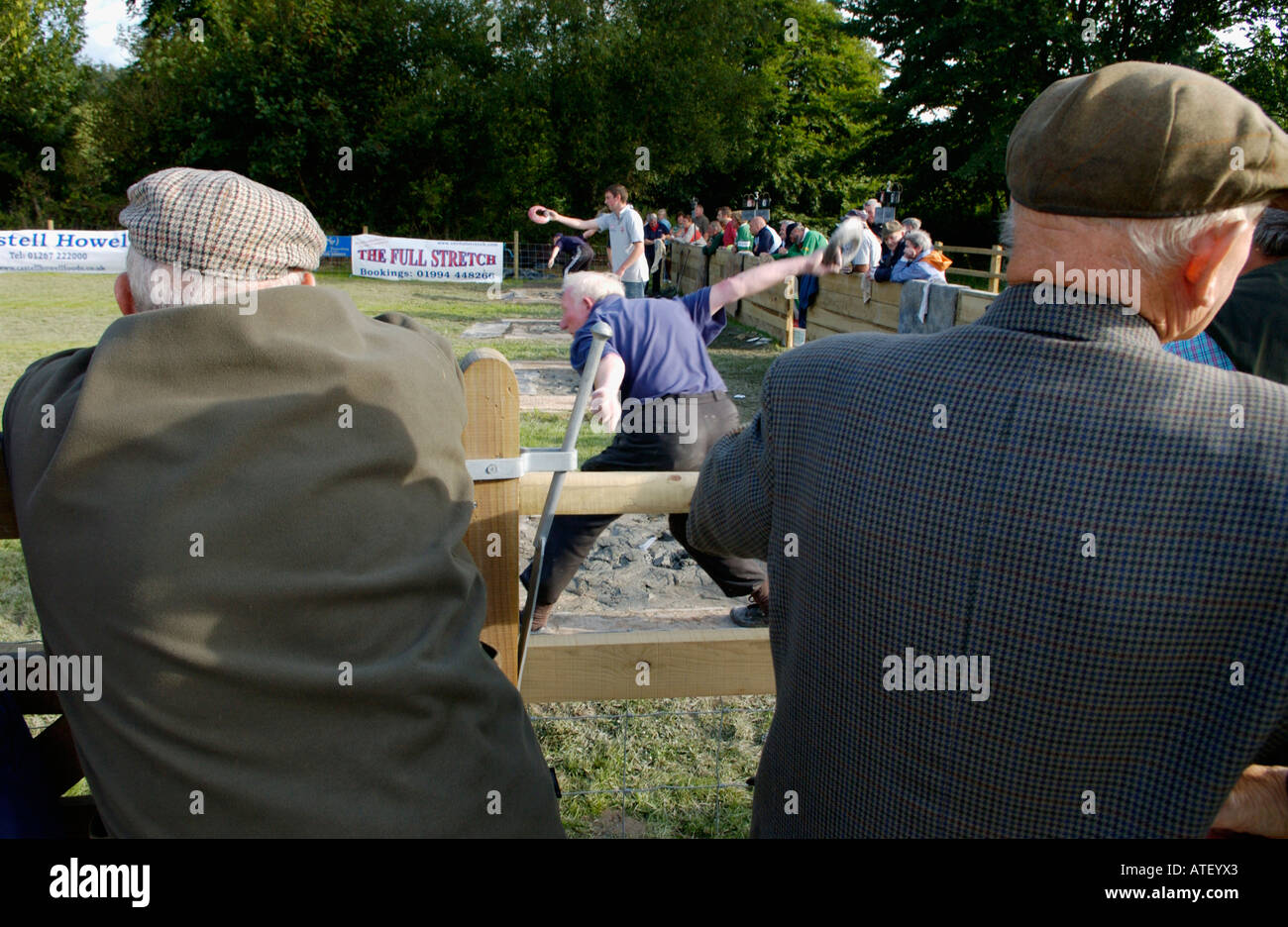Spectators at the inaugural British Open Quoits Championship in village ...