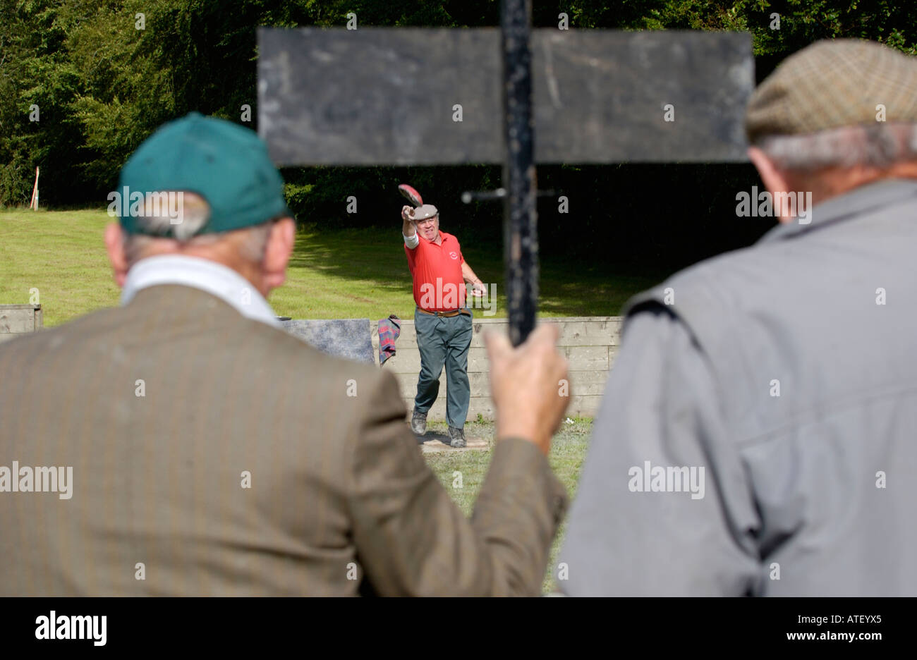 Spectators at the inaugural British Open Quoits Championship in village ...