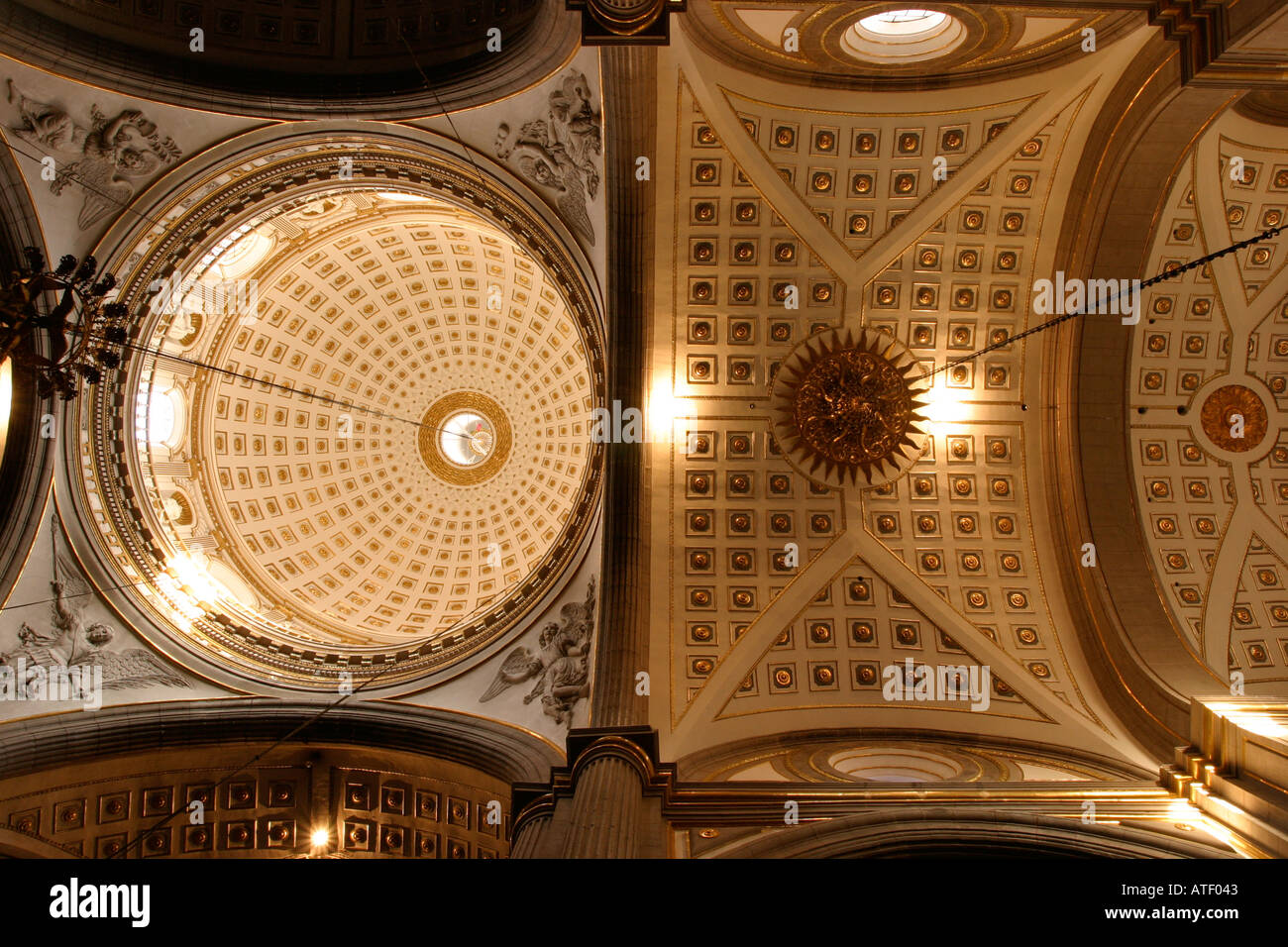 Cathedral ceiling Puebla Mexico Stock Photo - Alamy