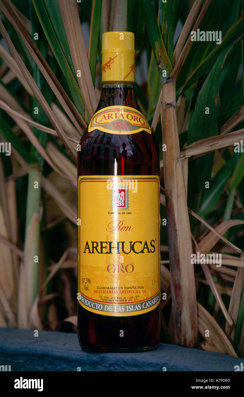 A bottle of traditional Arucas rum Stock Photo - Alamy