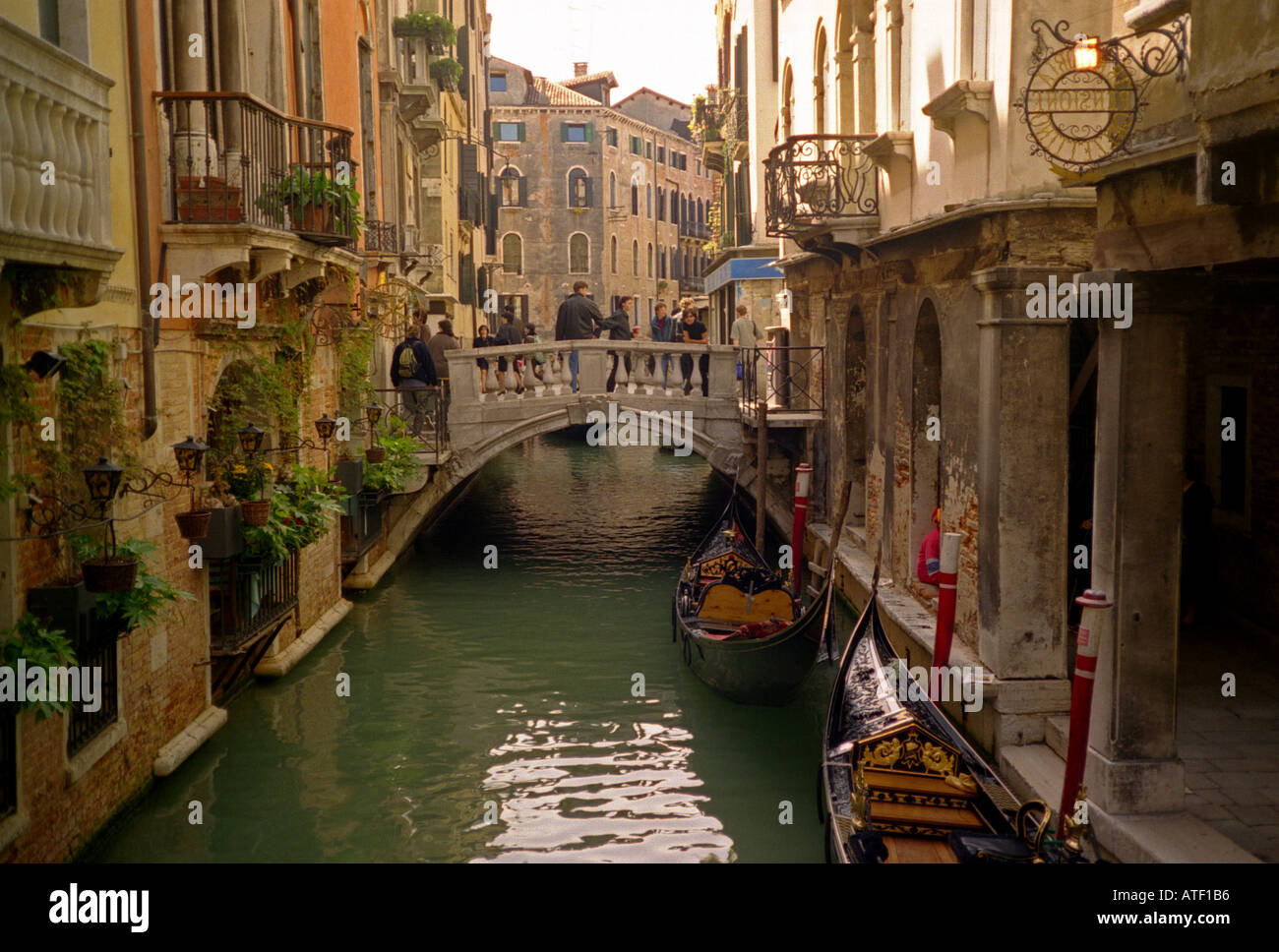 Venetian architecture with countless little canals bridges & gondolas ...