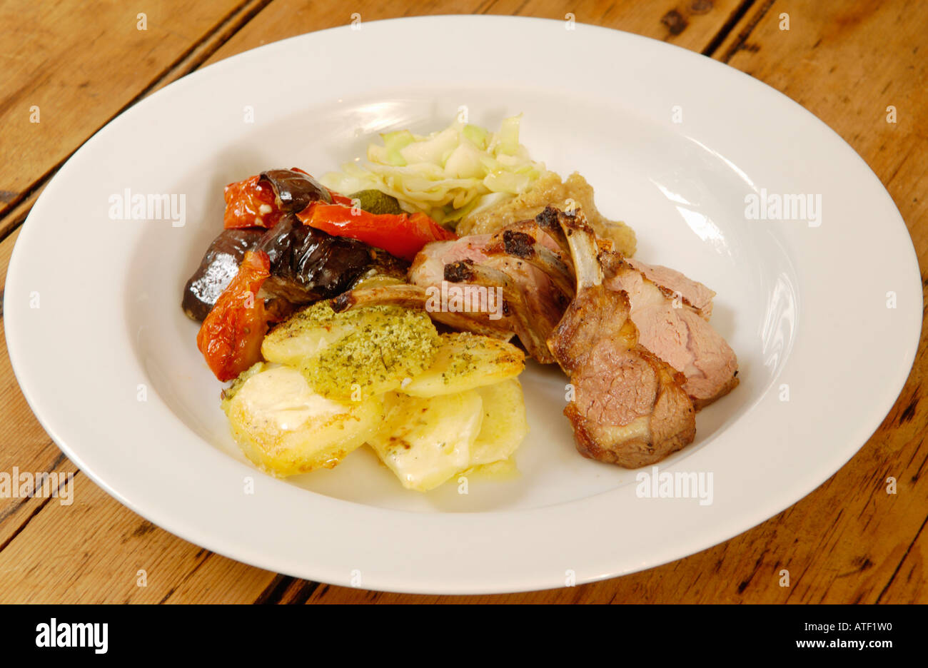 Y Polyn restaurant Capel Dewi near Carmarthen Wales UK MAIN Roast Rack ...