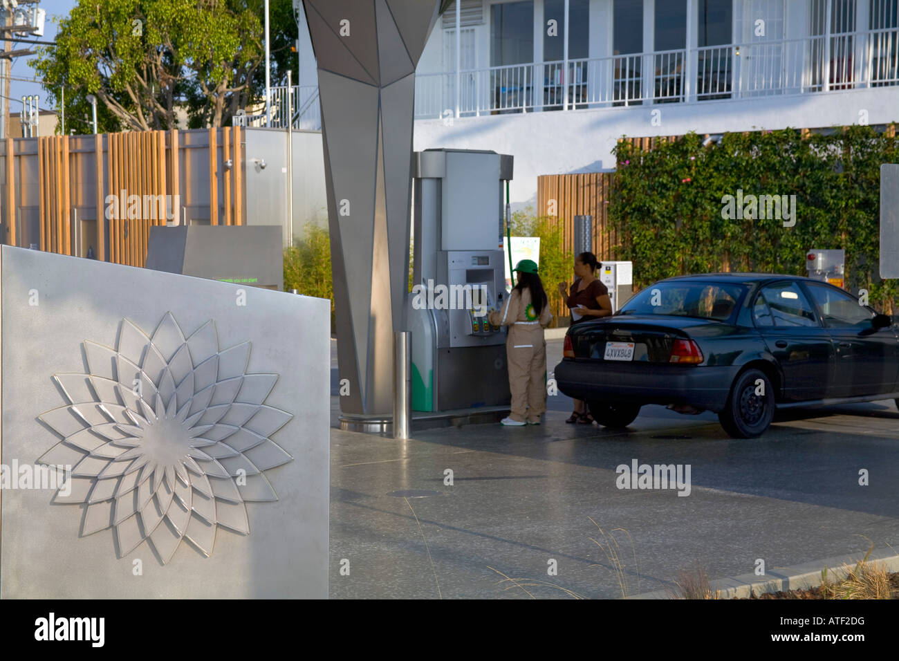 Helios House, BP "Green" gas station,Olympic and Robertson, Los Angeles ...