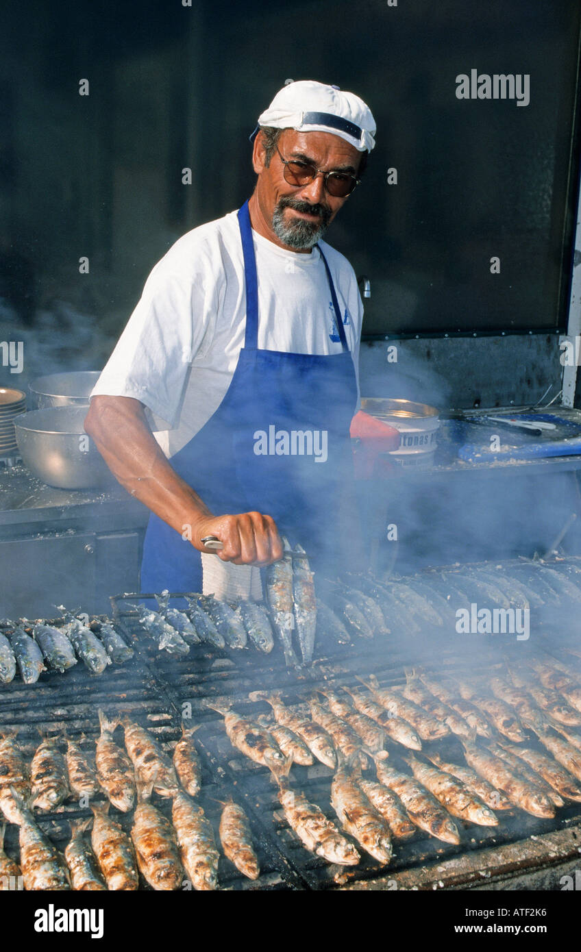 Fresh grilled Sardines Stock Photo - Alamy