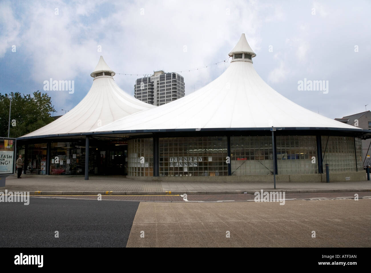 Tented Market and David Murray John Tower, Swindon, Wiltshire, England ...