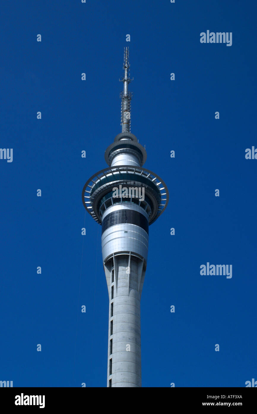 View of Sky Tower Auckland New Zealand Stock Photo - Alamy