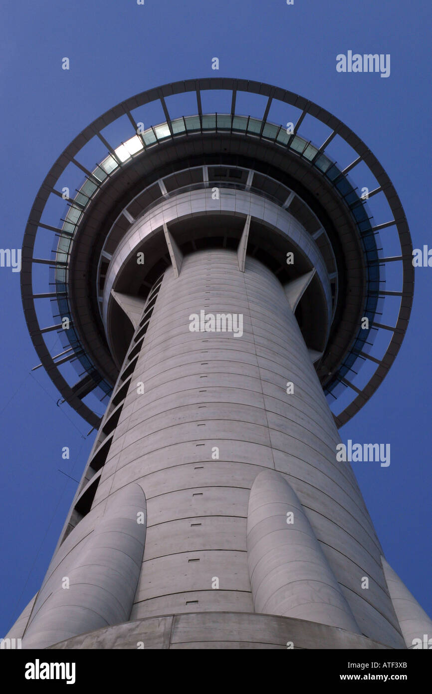 View of Sky Tower Auckland New Zealand Stock Photo - Alamy