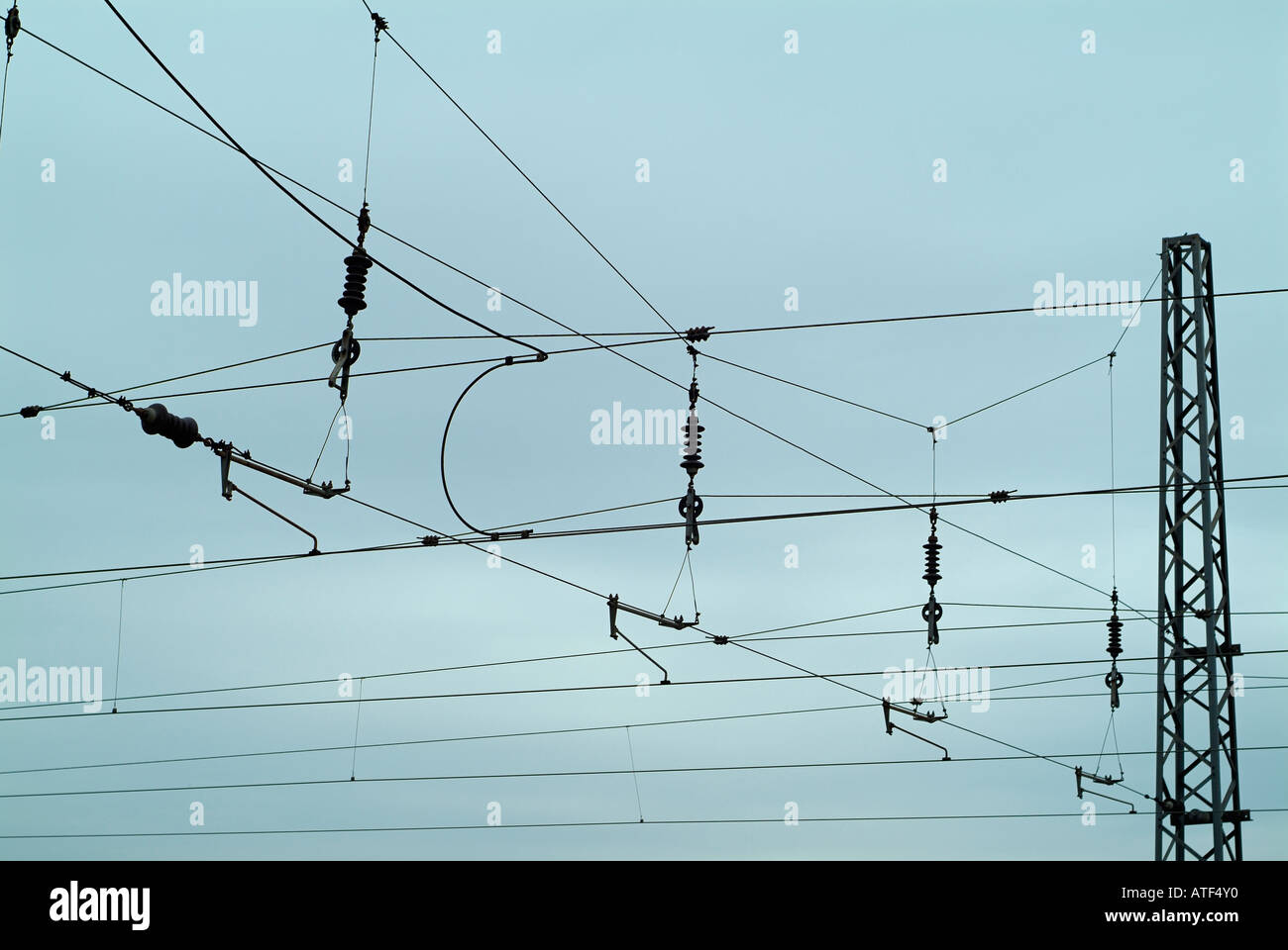 Overhead power supply for electric trains hi-res stock photography and ...