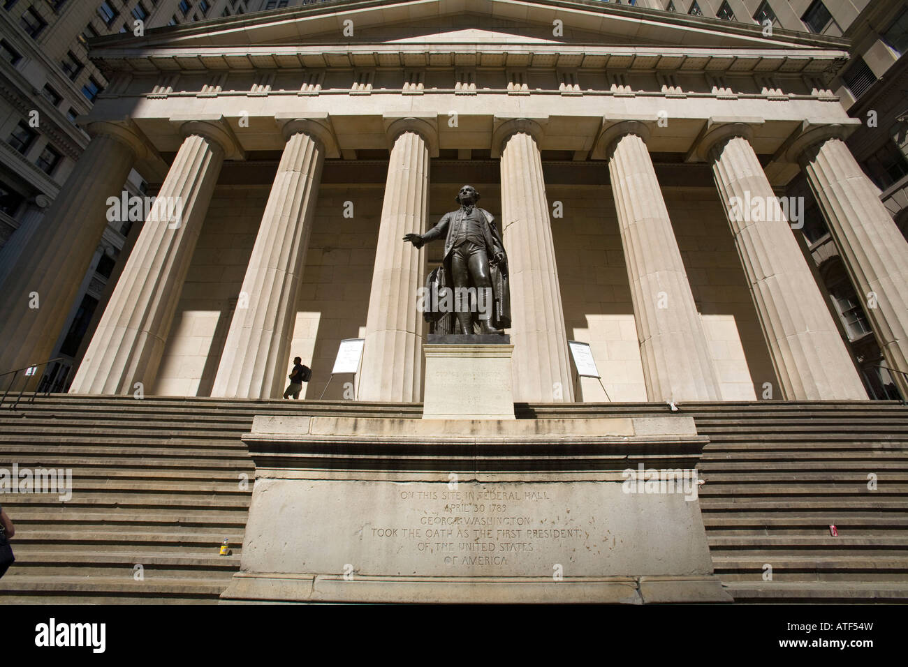 Federal Hall, once located at 26 Wall Street in New York City, Wall ...