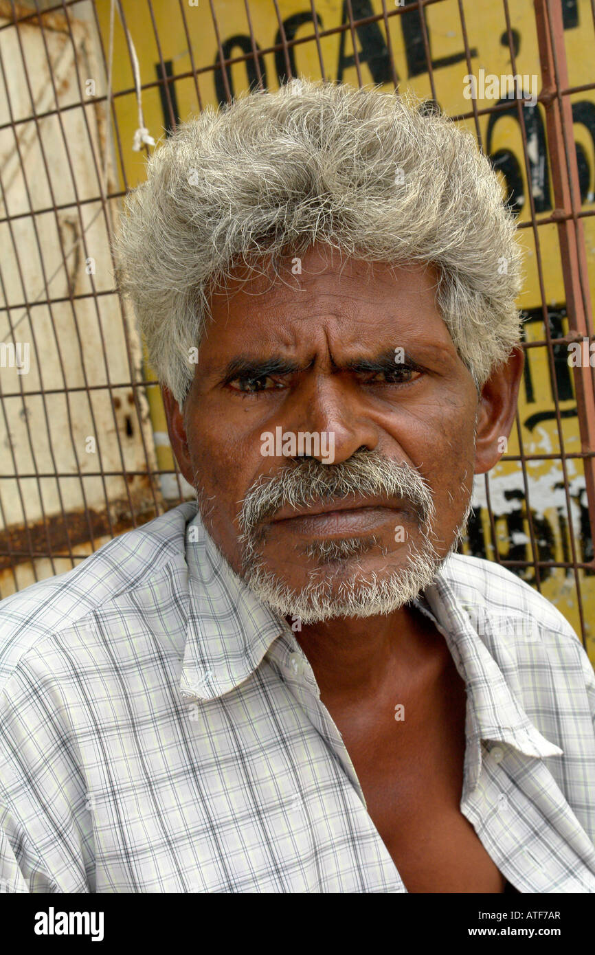 portrait of indian village man near madurai Stock Photo - Alamy