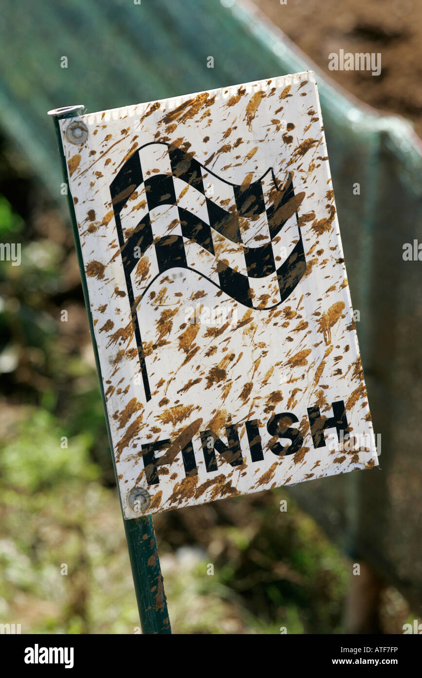 A Motocross MX finish line board Stock Photo - Alamy