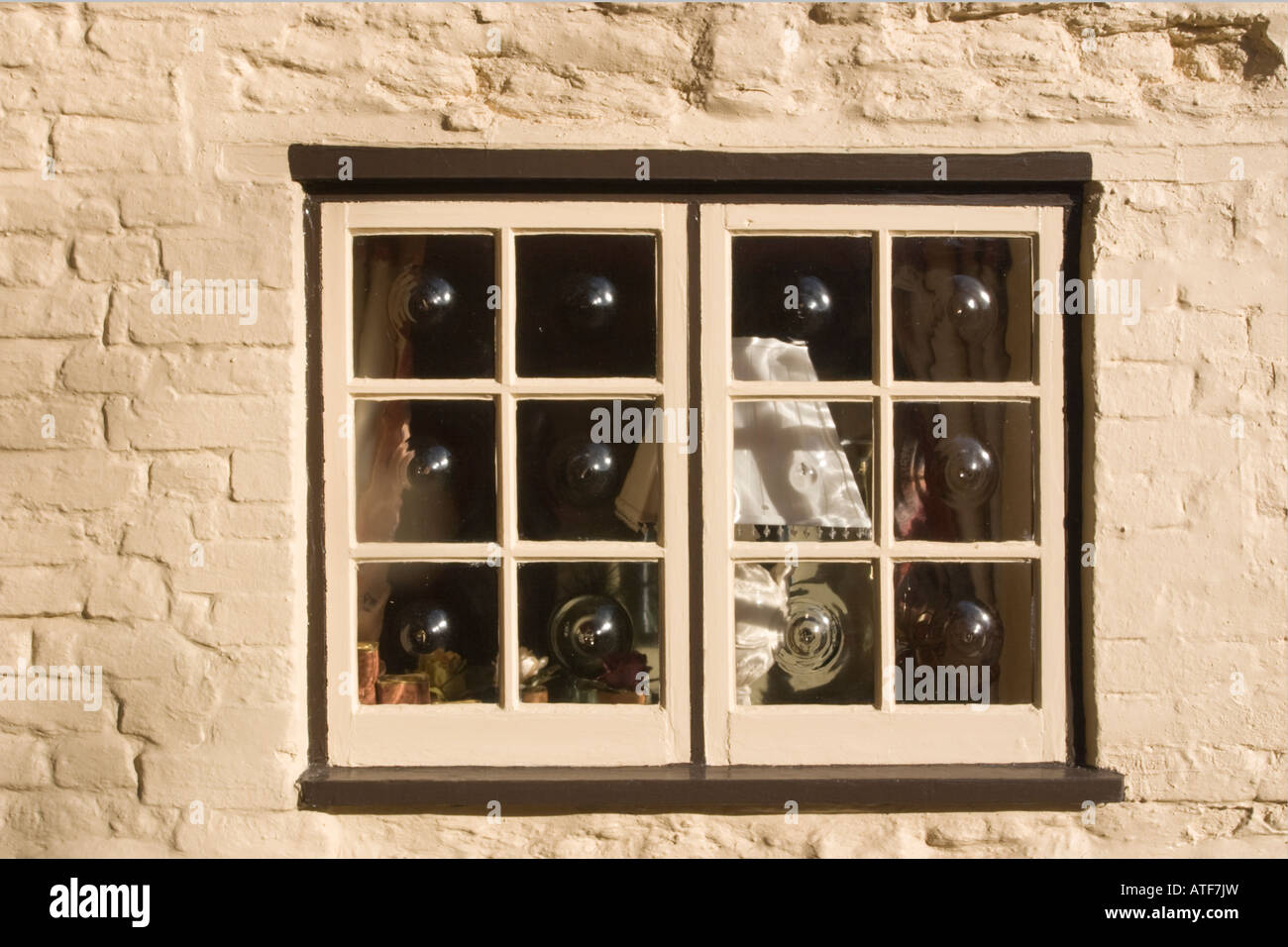 Cottage window with example of Crown Glass Bull s Eye Circular Glass in ...
