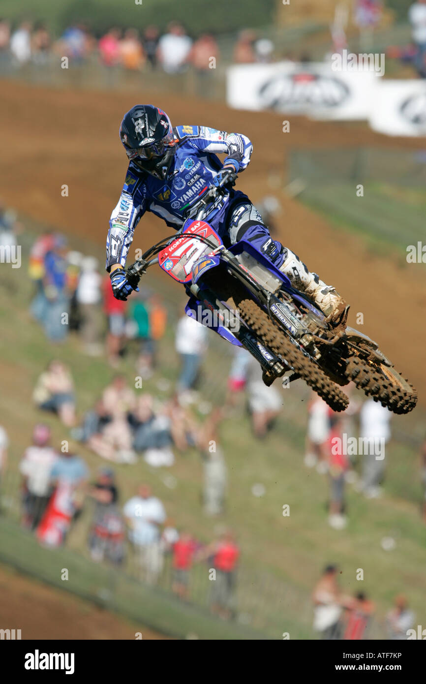 A Motocross MX racer in action Stock Photo - Alamy