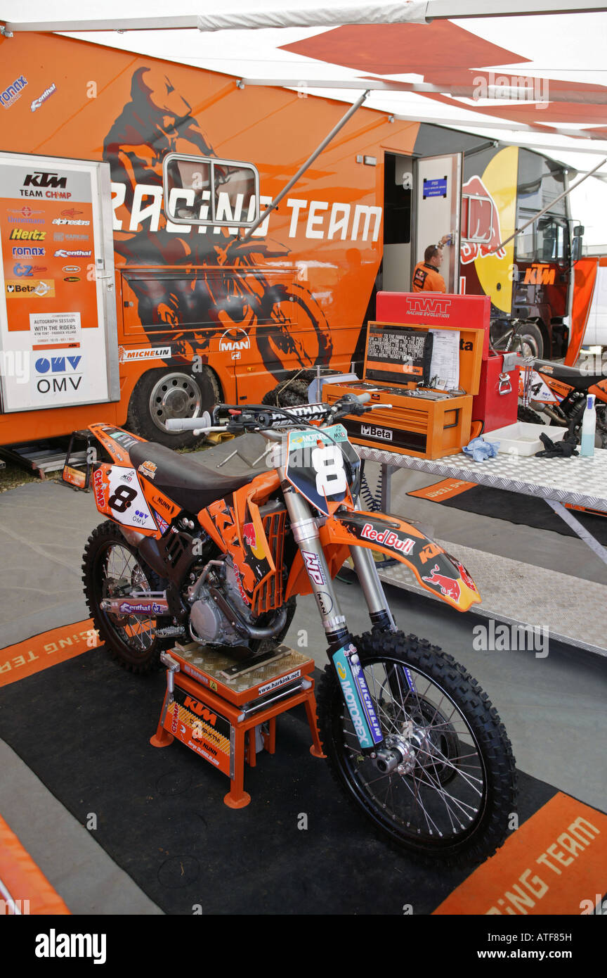 Motocross Bikes in the Pits Stock Photo - Alamy