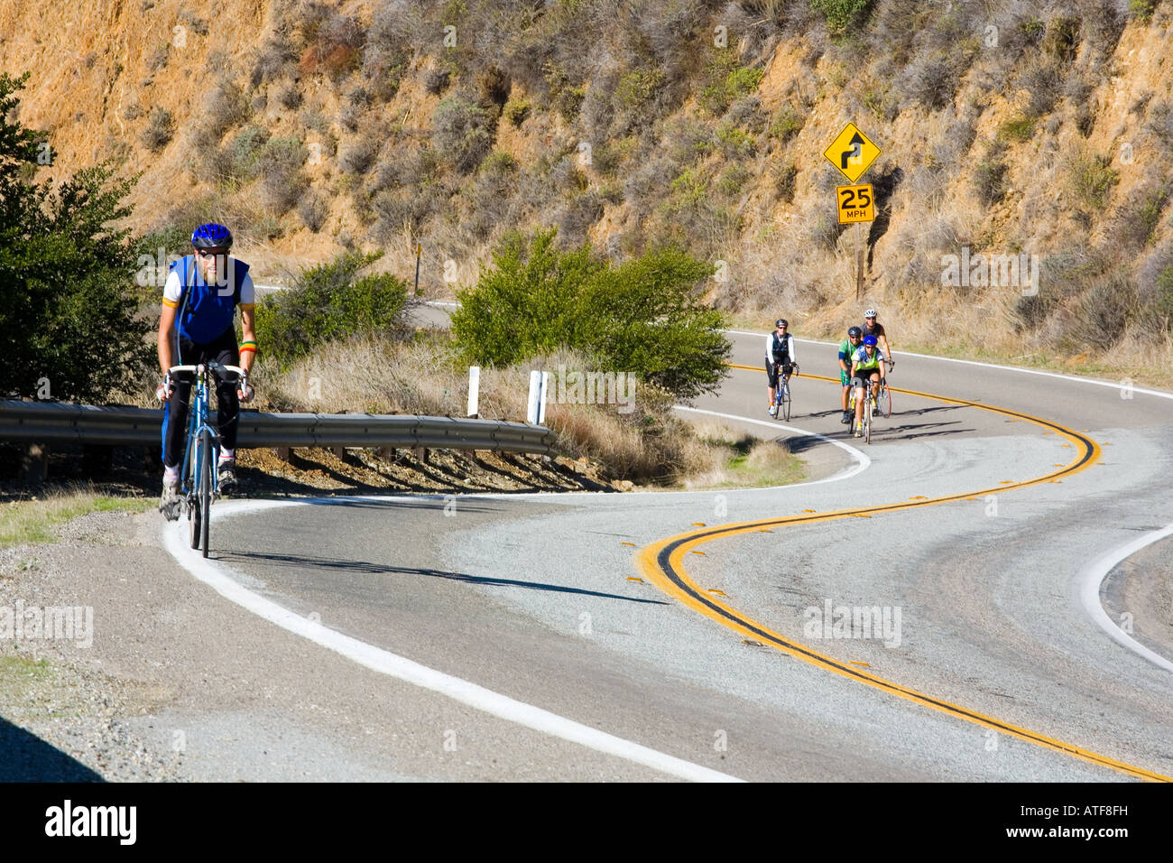 Group of cyclist turn hi-res stock photography and images - Alamy