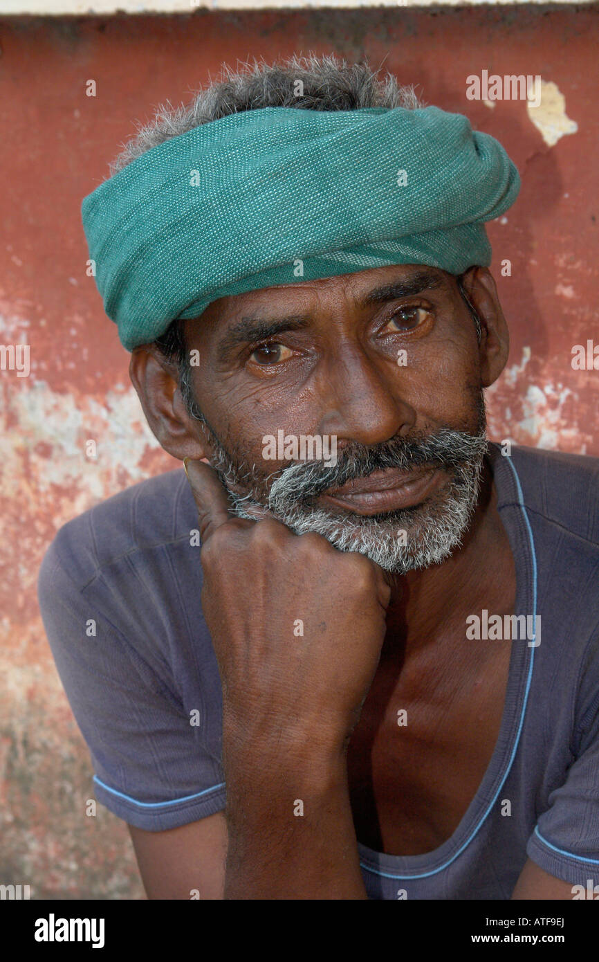 local indian man portrait at a market in ernakulam south india Stock ...