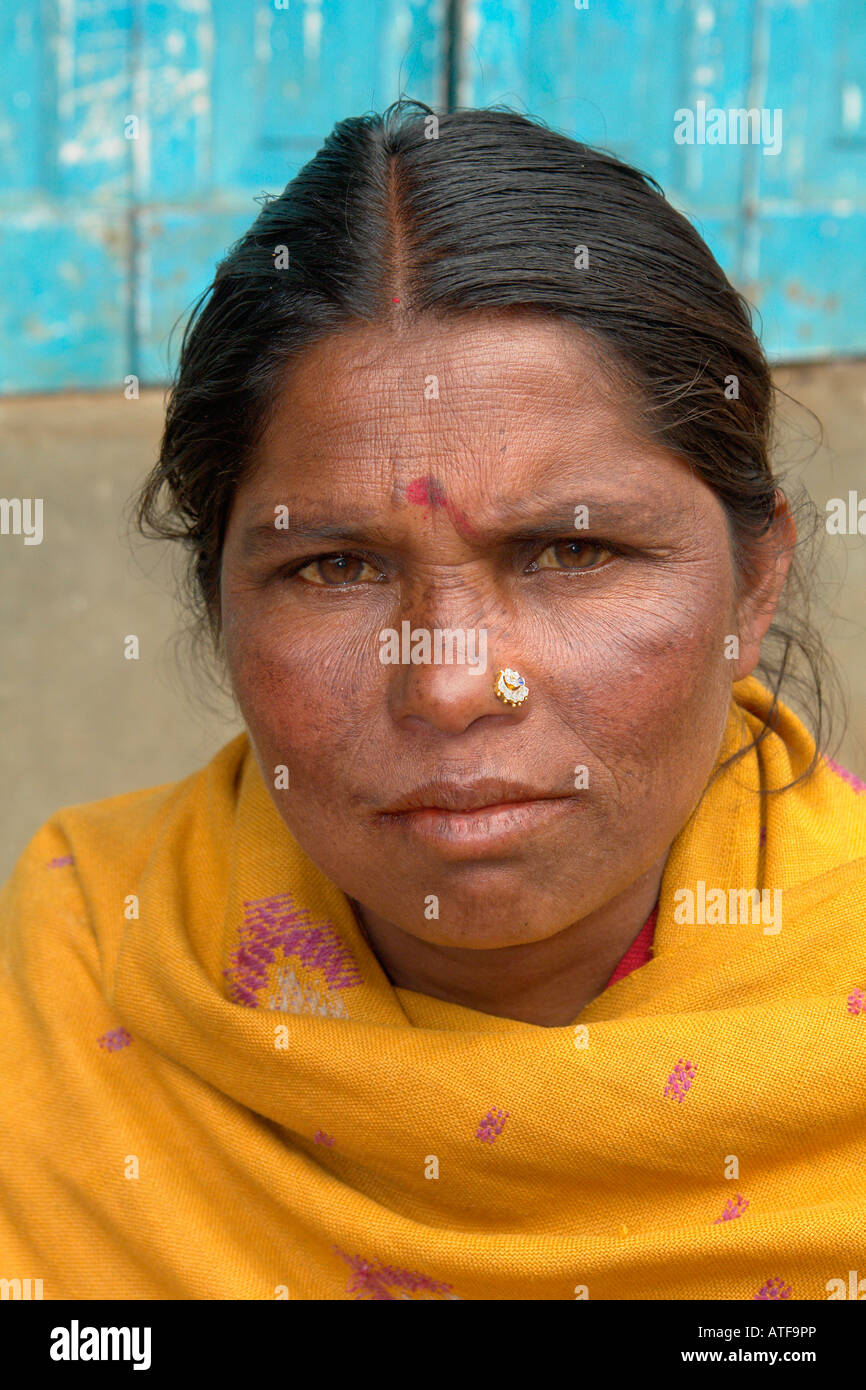 portrait of local indian woman at ooty village market hill station ...